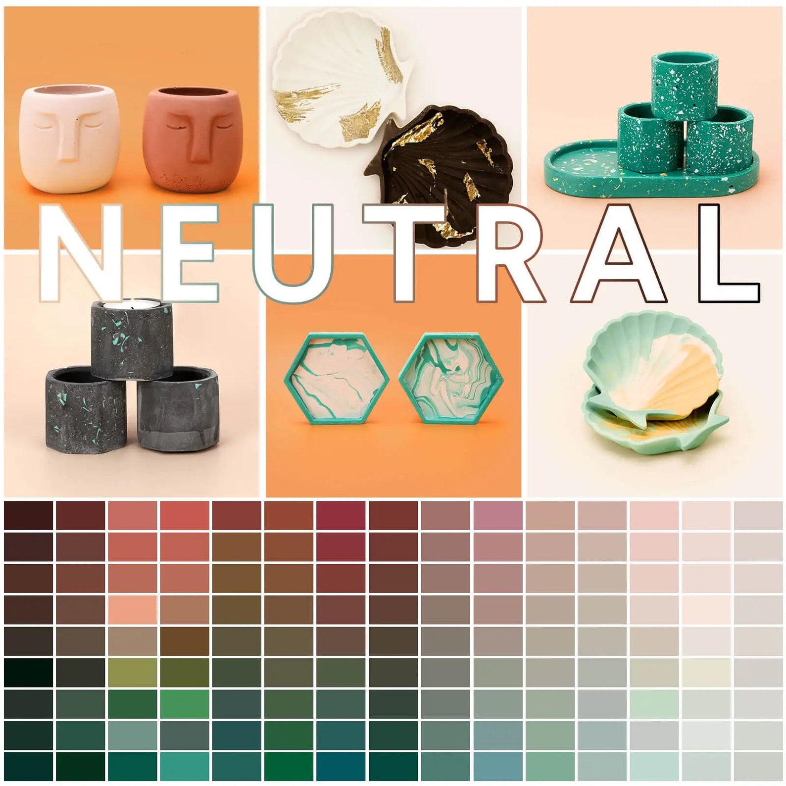 Noah Jesmonite and Terrazzo DIY Crafting Kit With Hexagon and Round ...