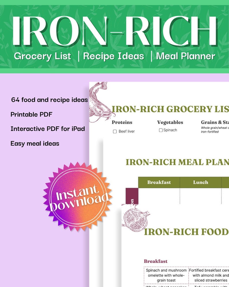 Iron Deficiency Foods | Iron Rich Food List | Iron Rich Diet | Iron ...
