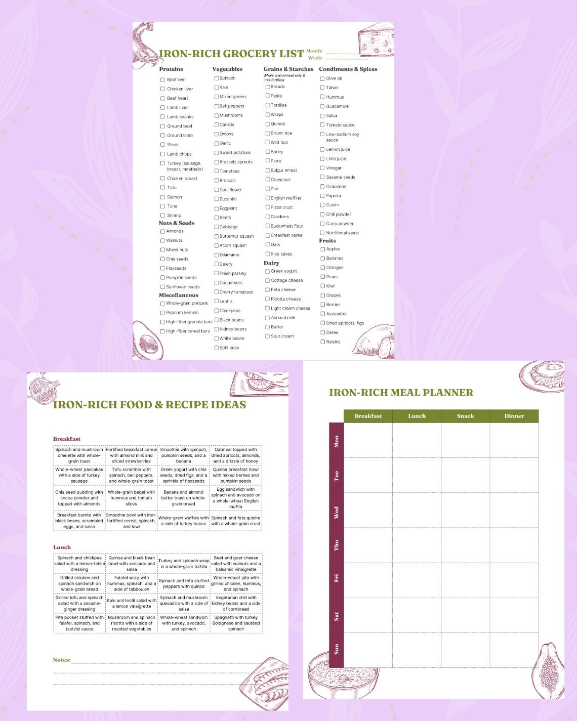 Iron Deficiency Foods | Iron Rich Food List | Iron Rich Diet | Iron ...