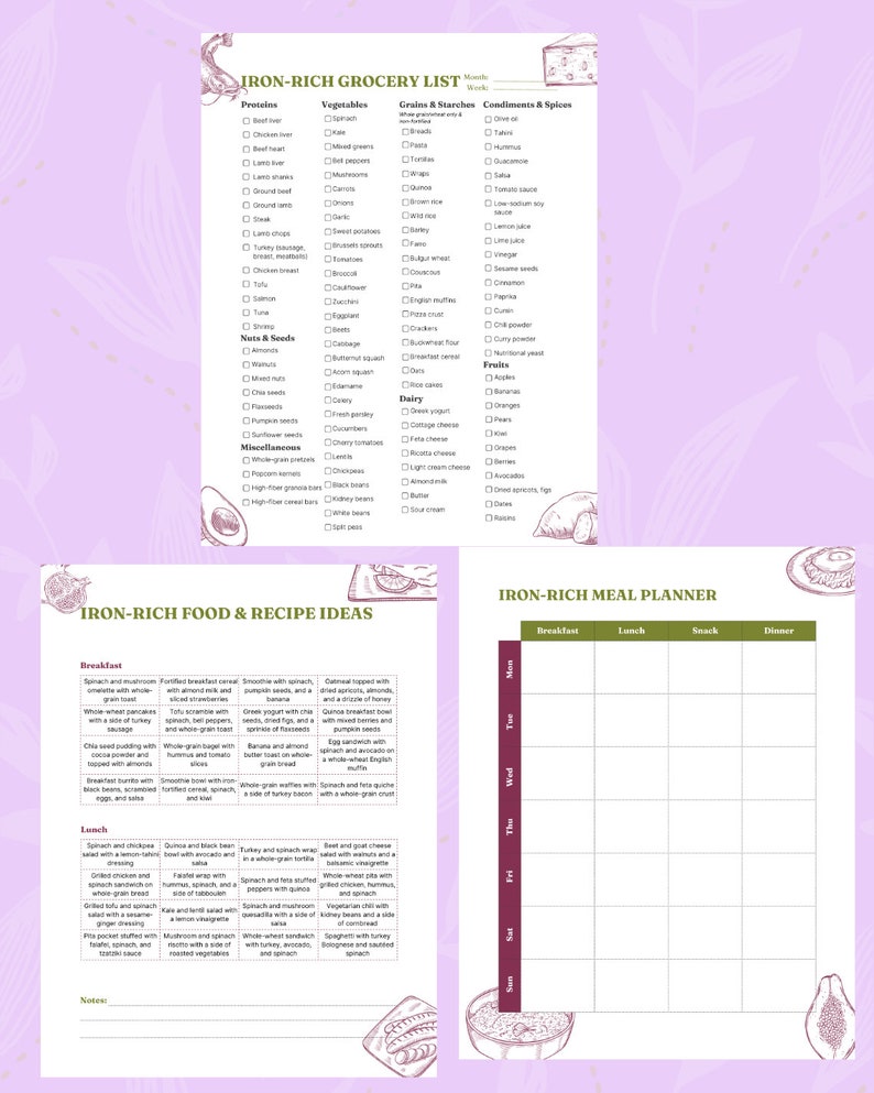 Iron Deficiency Foods | Iron Rich Food List | Iron Rich Diet | Iron ...