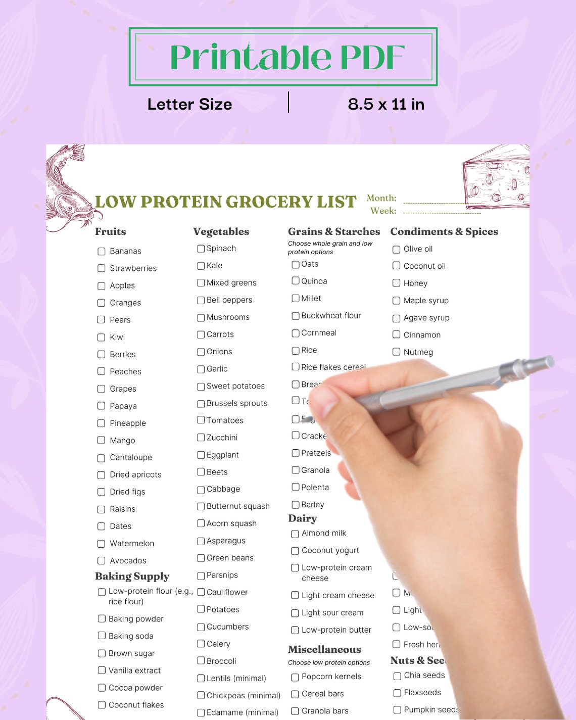 Low Protein Food List | Low Protein Diet | Low Protein Grocery List ...