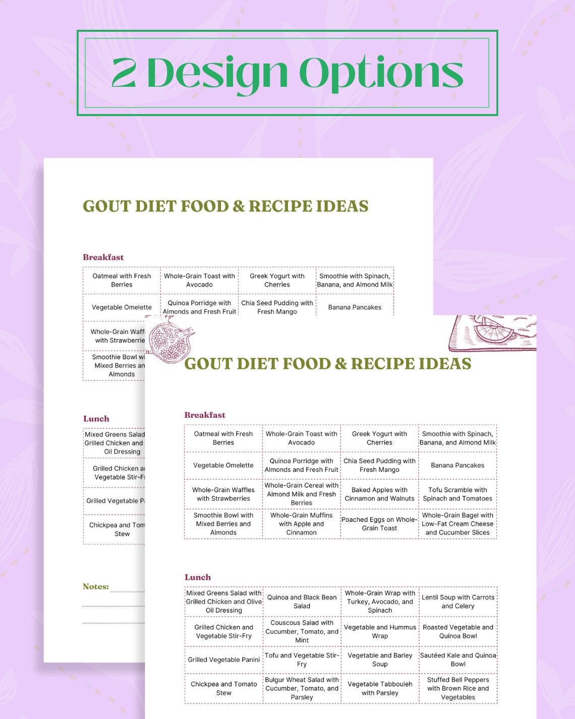 Gout Foods List | Gout Grocery List | Gout Meal Plan | Gout Food ...