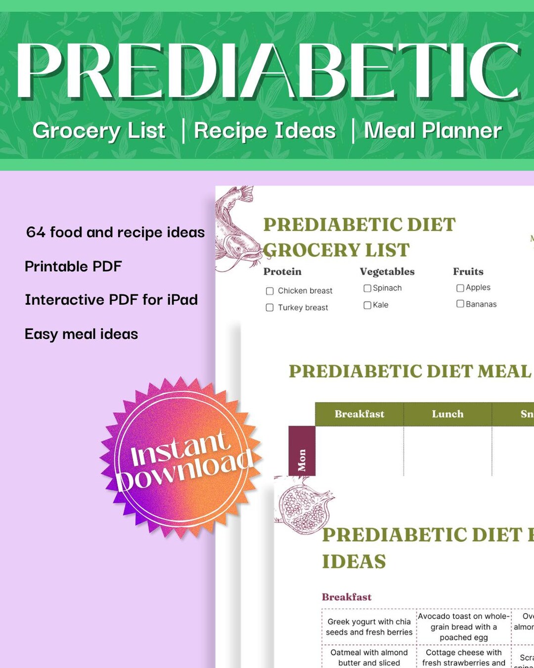 Prediabetes Diet Plan | Pre Diabetic Food List Ideas | Prediabetic ...