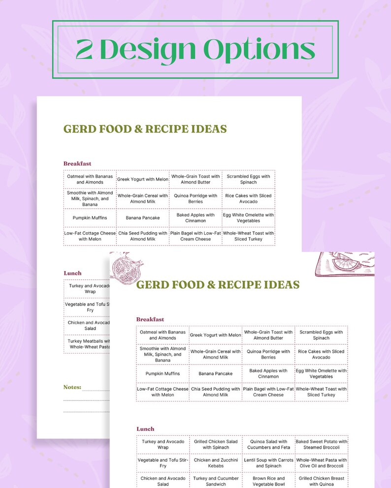 GERD Foods List | GERD Diet Plan | GERD Grocery List | Gerd Meal Plan ...