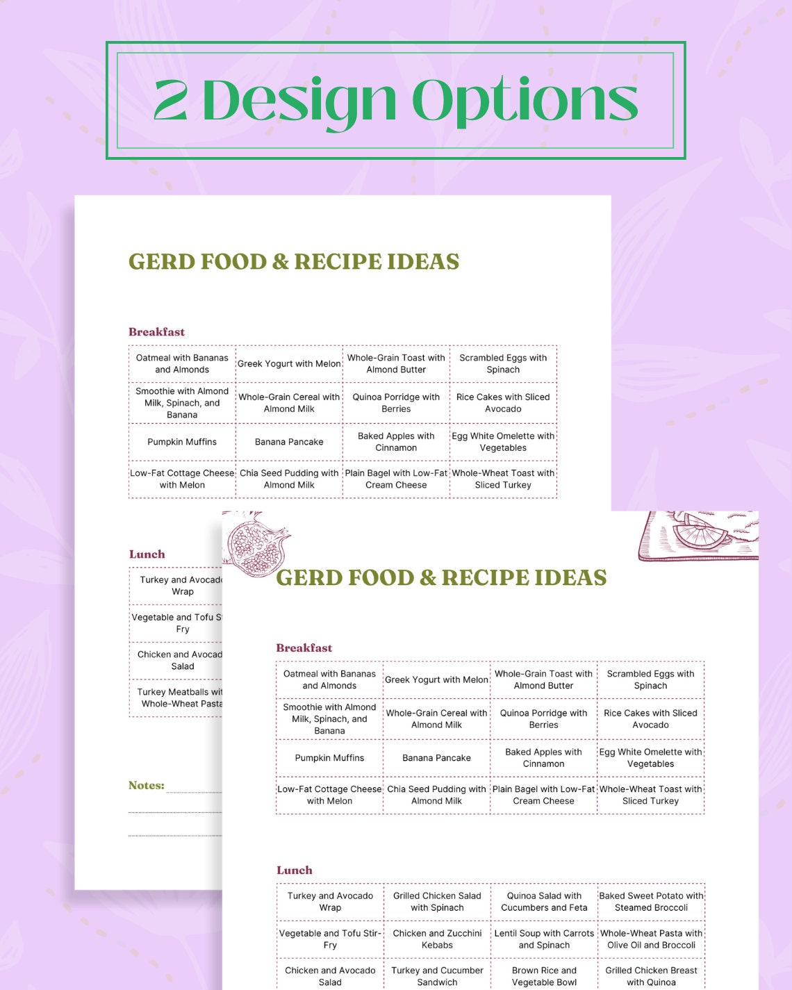 GERD Foods List | GERD Diet Plan | GERD Grocery List | Gerd Meal Plan ...