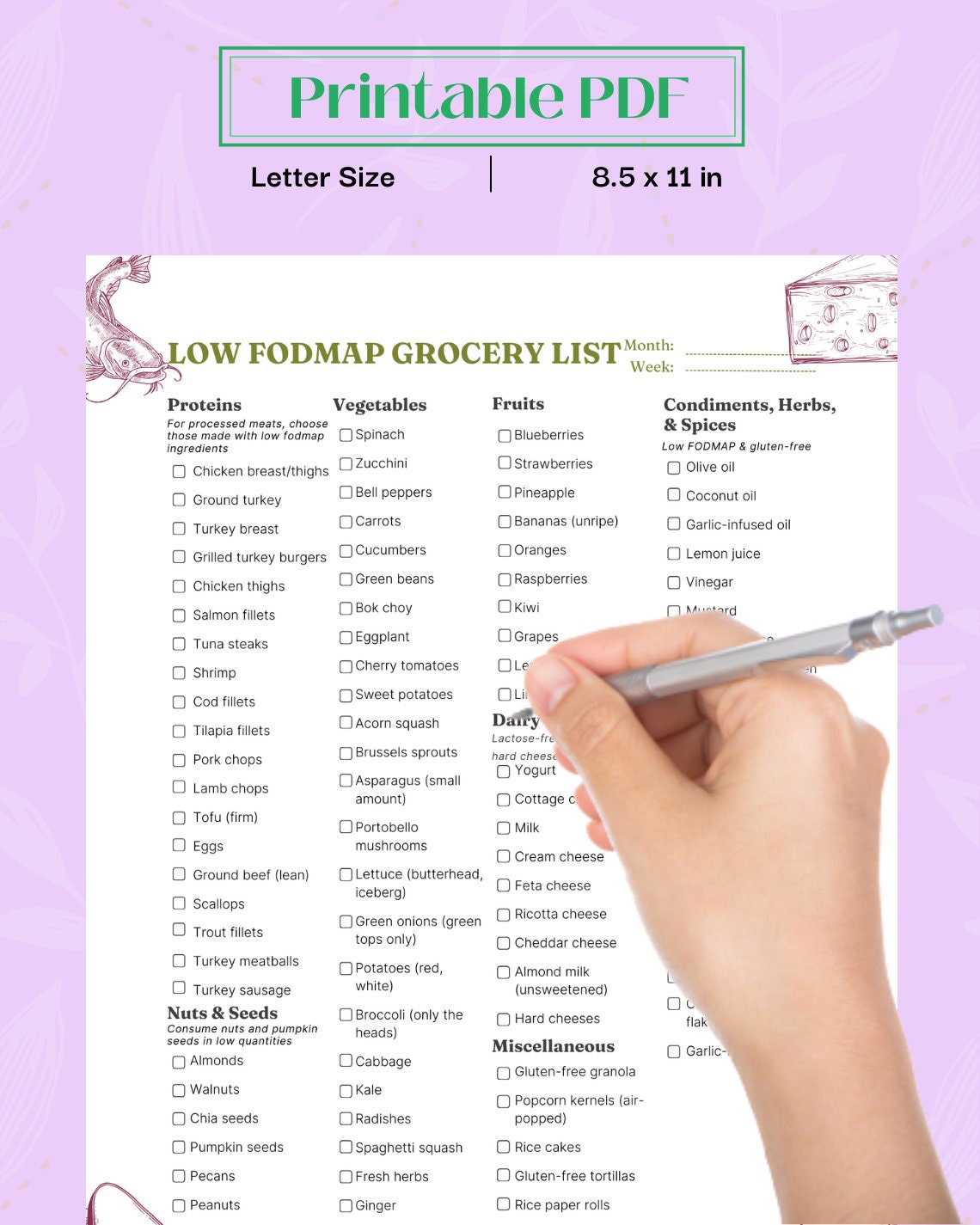 Low FODMAP Diet Plan | Low Fodmap Food Ideas | Low-fodmap Grocery List ...