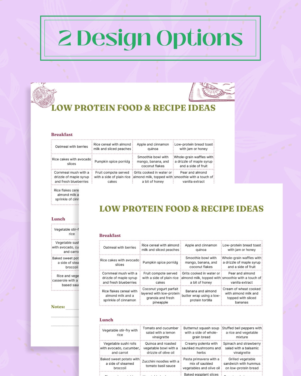Low Protein Food List | Low Protein Diet | Low Protein Grocery List ...