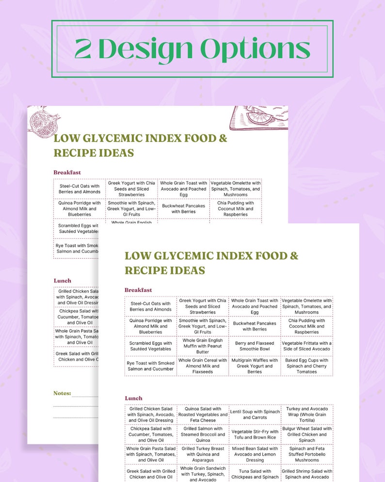 Low Glycemic Index Food List | Low GI Diet Planner | Low Glycemic Index ...