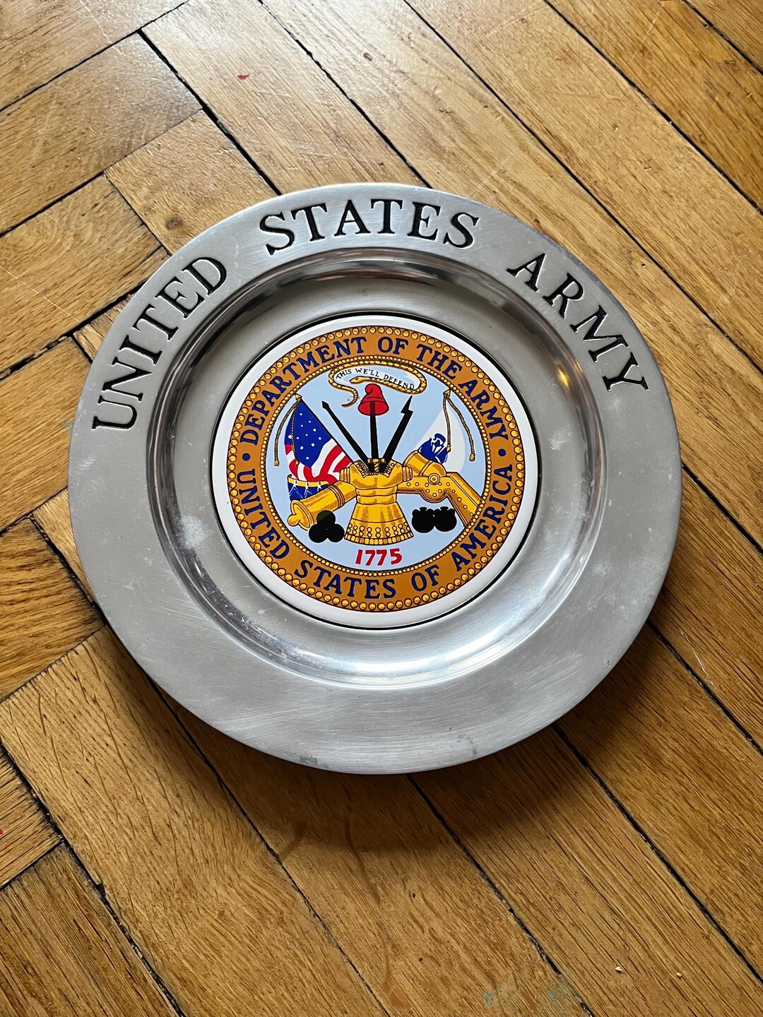 Memorial US Military Plate With Engraved Writing From General John W ...