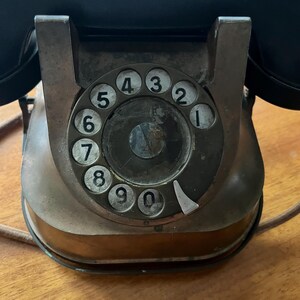 Old Copper and Bakelite Dial Telephone - Etsy
