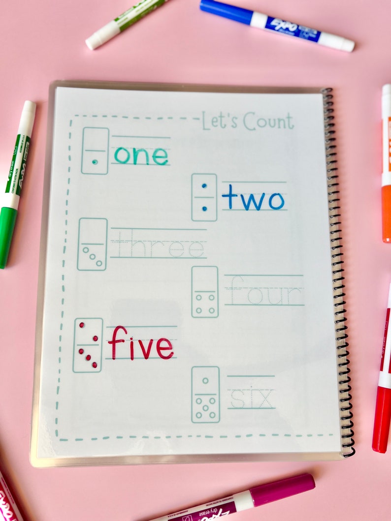 Kids Personalized Tracing Practice Laminated Kindergarten Handwriting ...