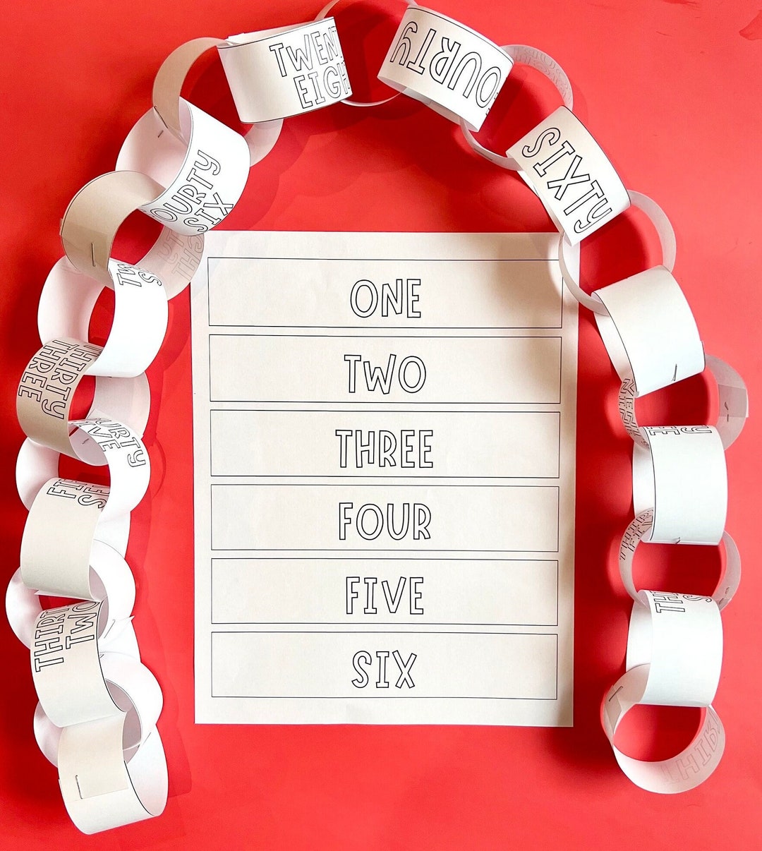 Countdown Calendar Paper Chain Printable Kids Color Your Own Summer ...