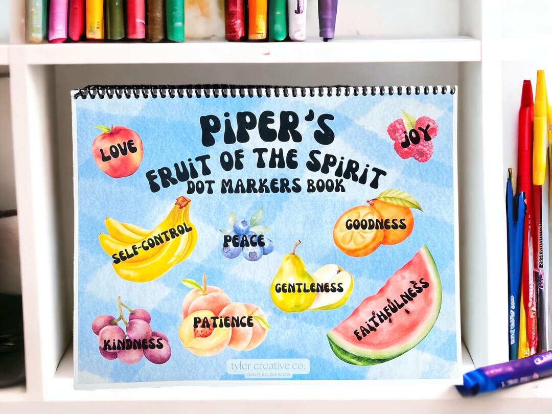 PRINTABLE Fruit of the Spirit Personalized Dot Markers Book Children's ...