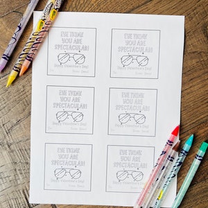 Printable Color Your Own Valentine Boy Sunglasses Printable Valentines ...