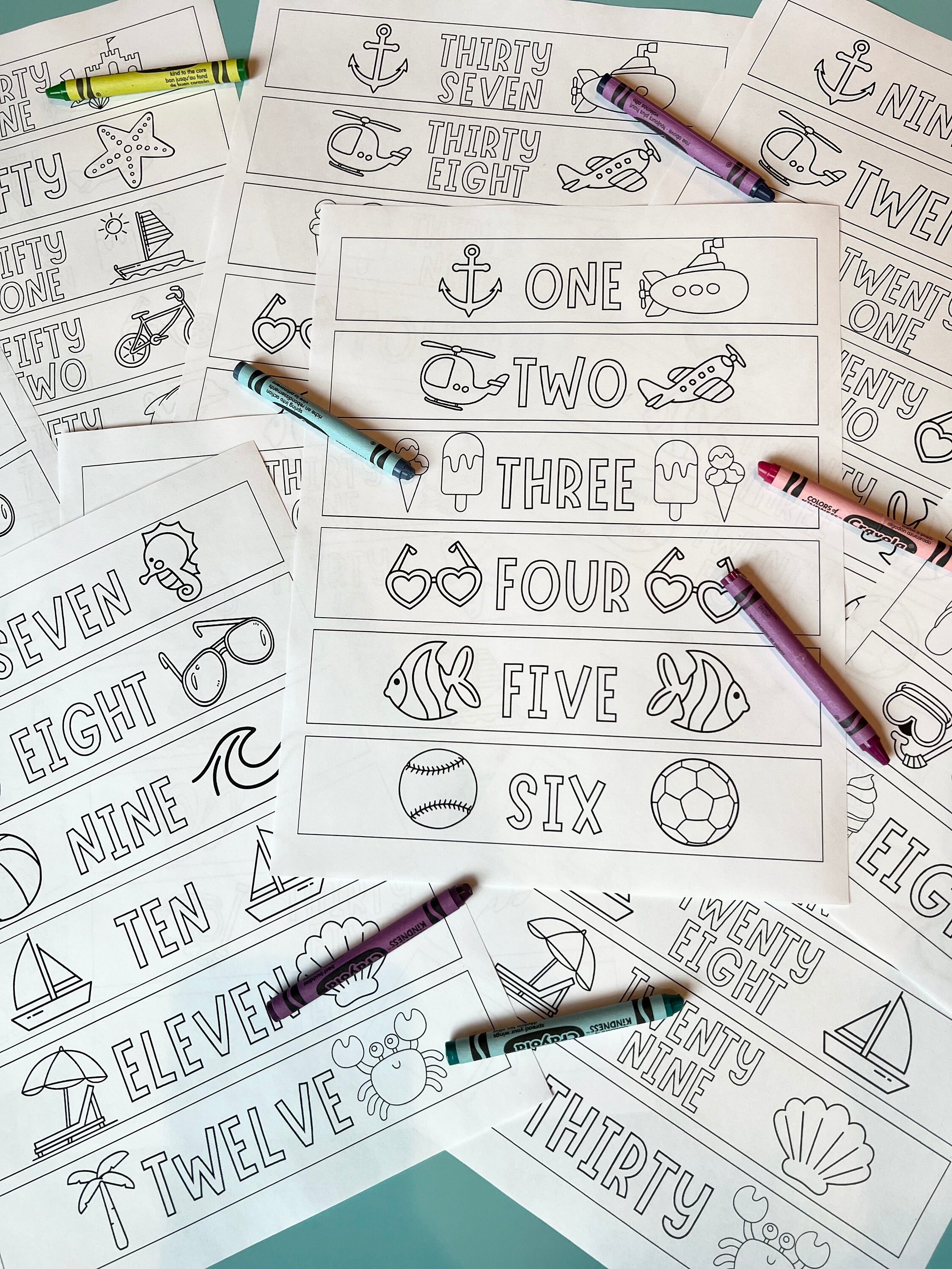 Summer Countdown Calendar Paper Chain Printable for Kids Color Your Own ...