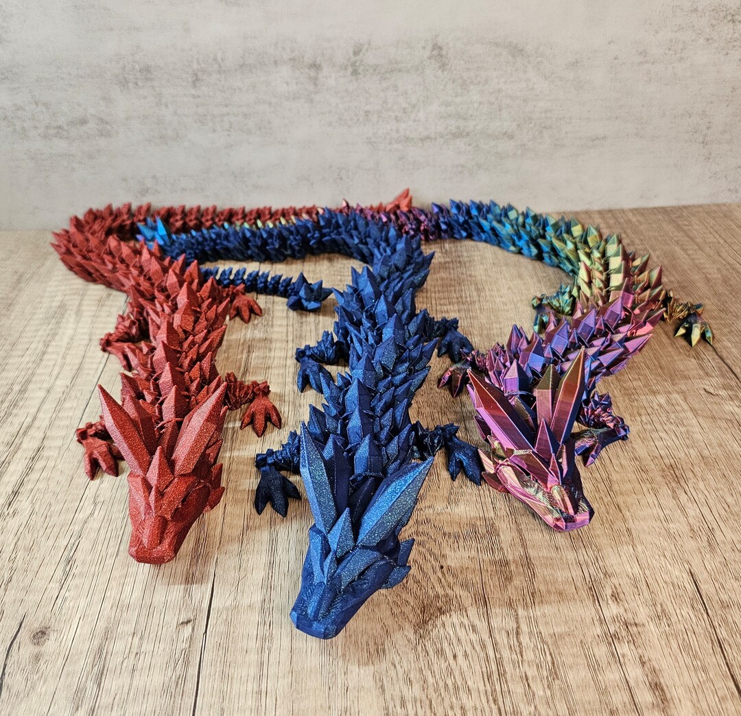 Articulated Magic Crystal Dragon Flexible Sensory Toy - Etsy