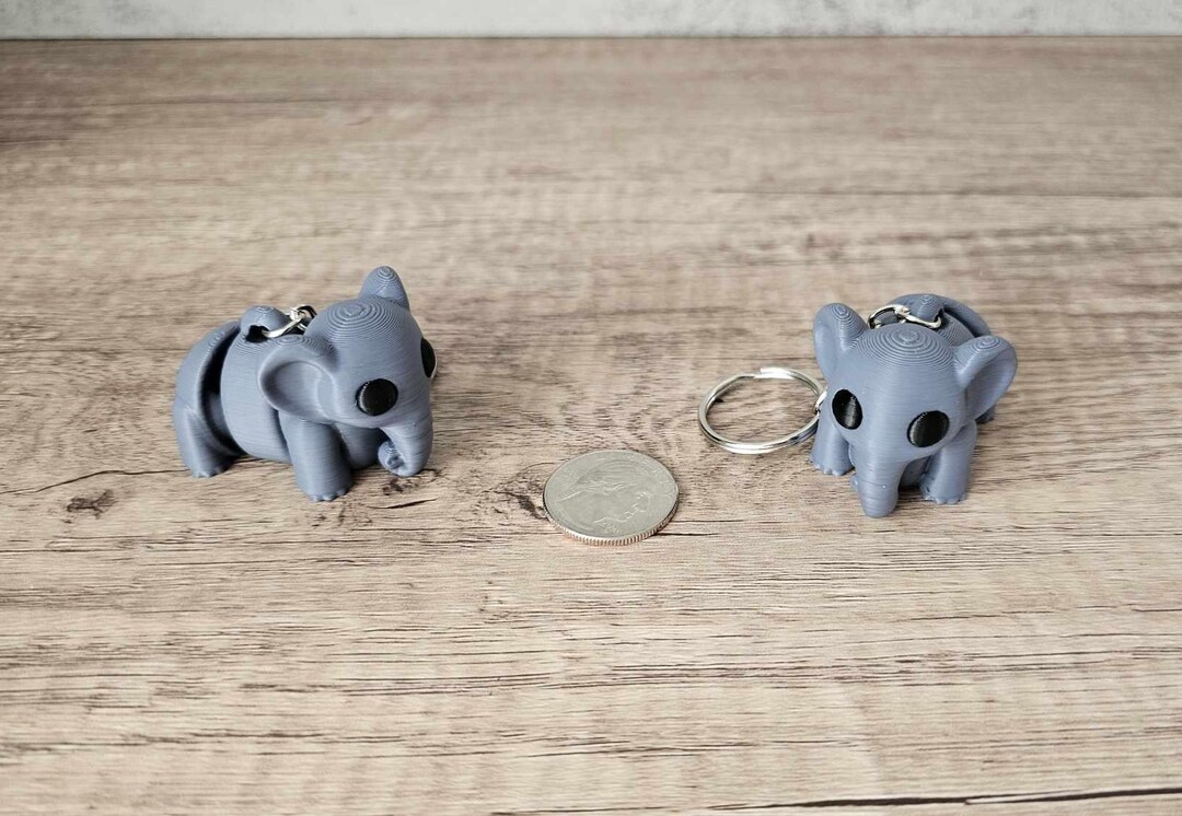 Articulated Elephant Keychain, Elephant Fans Keychain Zou3d - Etsy