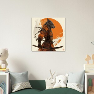 Canvas Print | Samurai Werewolf in Moonlight | Mythical Decor ...
