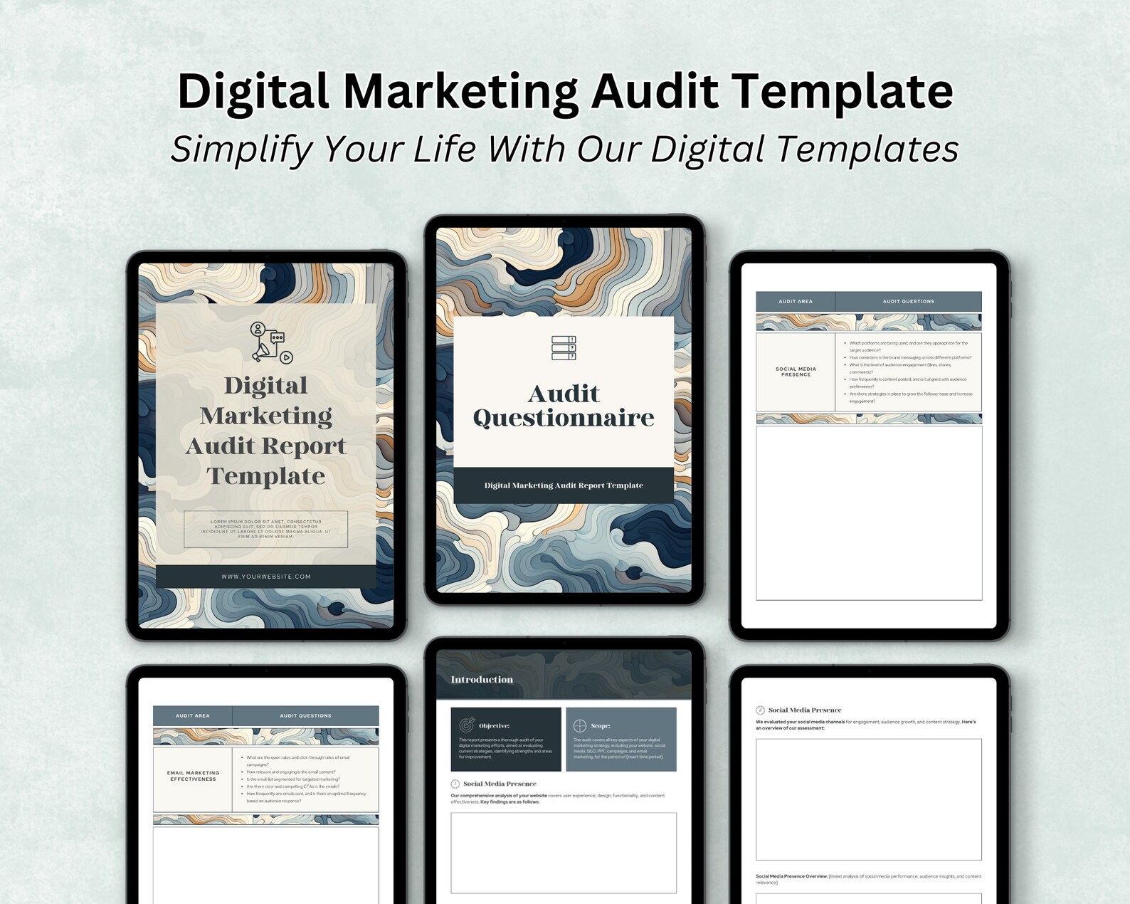 Digital Marketing Audit Template, Social Media Analytics Report ...