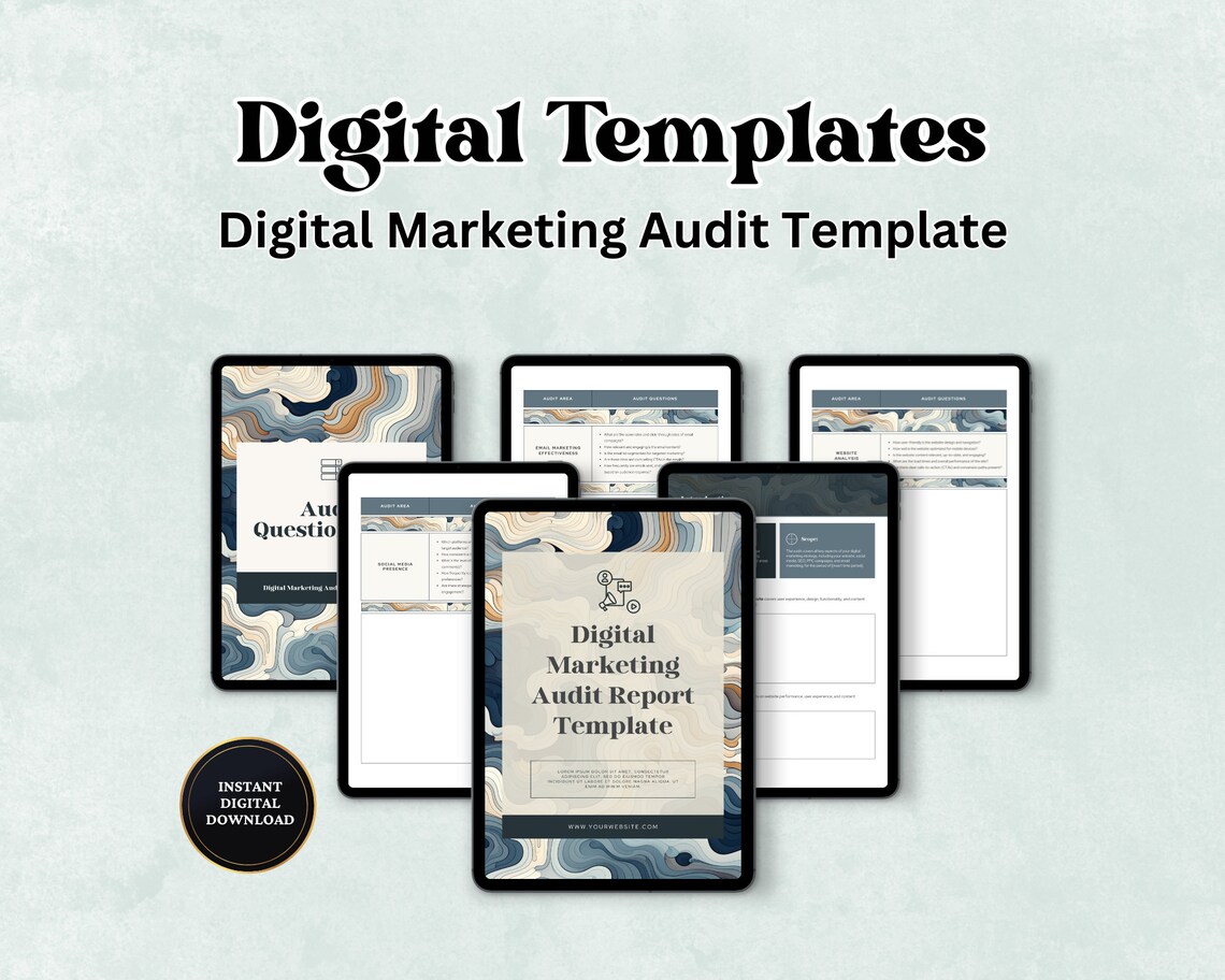 Digital Marketing Audit Template, Social Media Analytics Report ...