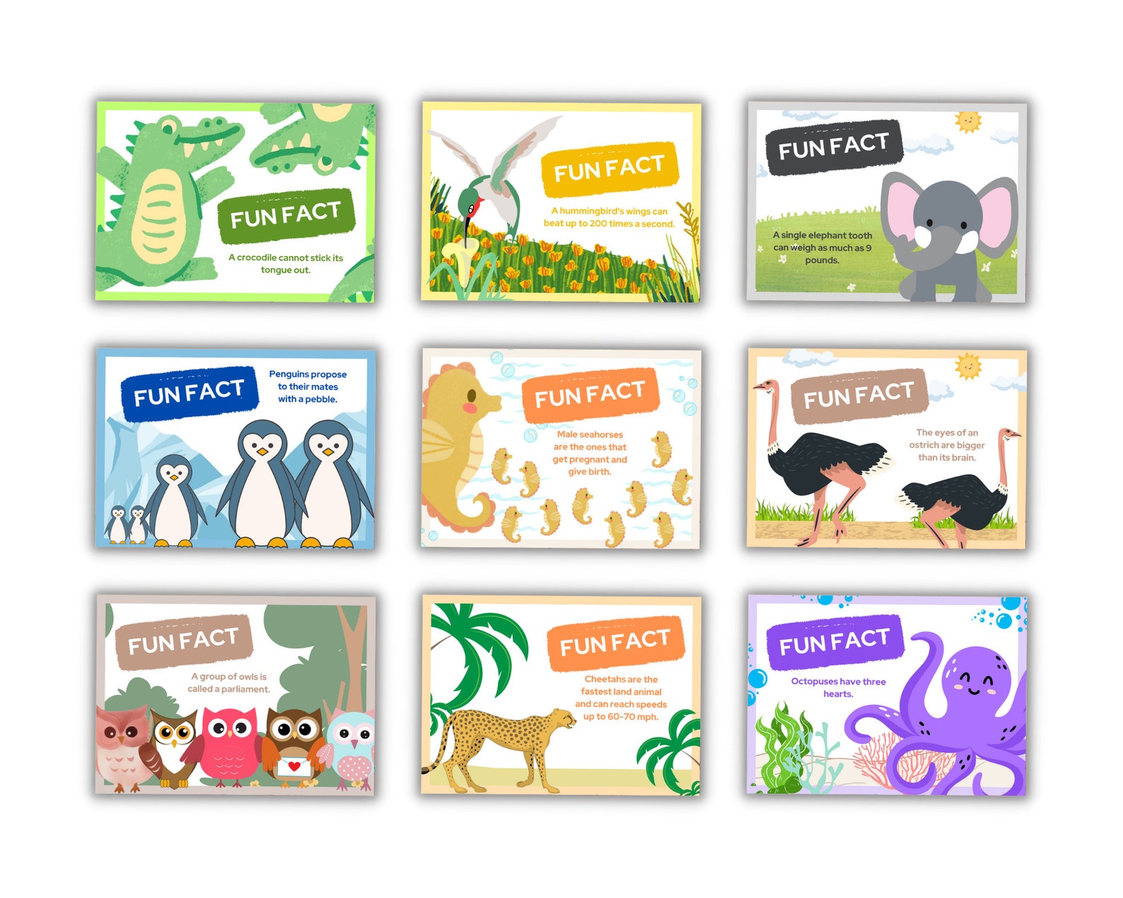Lunchbox Notes for Kids, 50 Animal Themed Lunch Box Facts, Kids ...