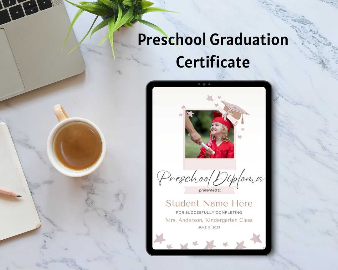 Preschool Graduation Certificate, Preschool Diploma Certificate ...