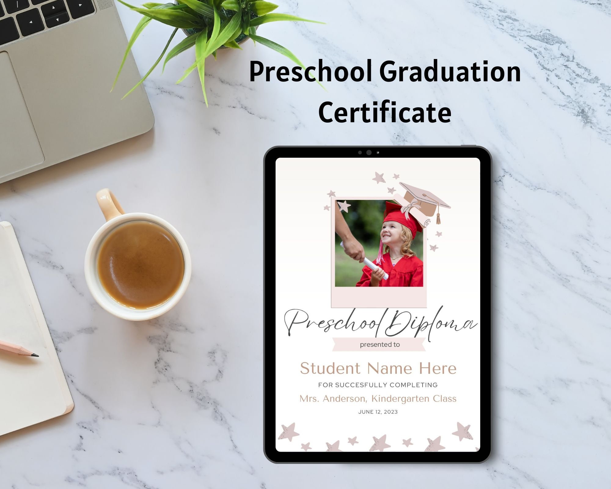 Preschool Graduation Certificate, Preschool Diploma Certificate ...