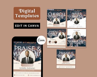Church Flyer Canva Editable Template, Event Flyer Template, Easter ...
