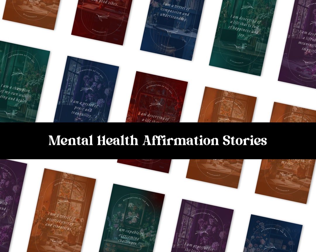Digital Mental Health Affirmation Cards: Encouragement for Mindfulness ...