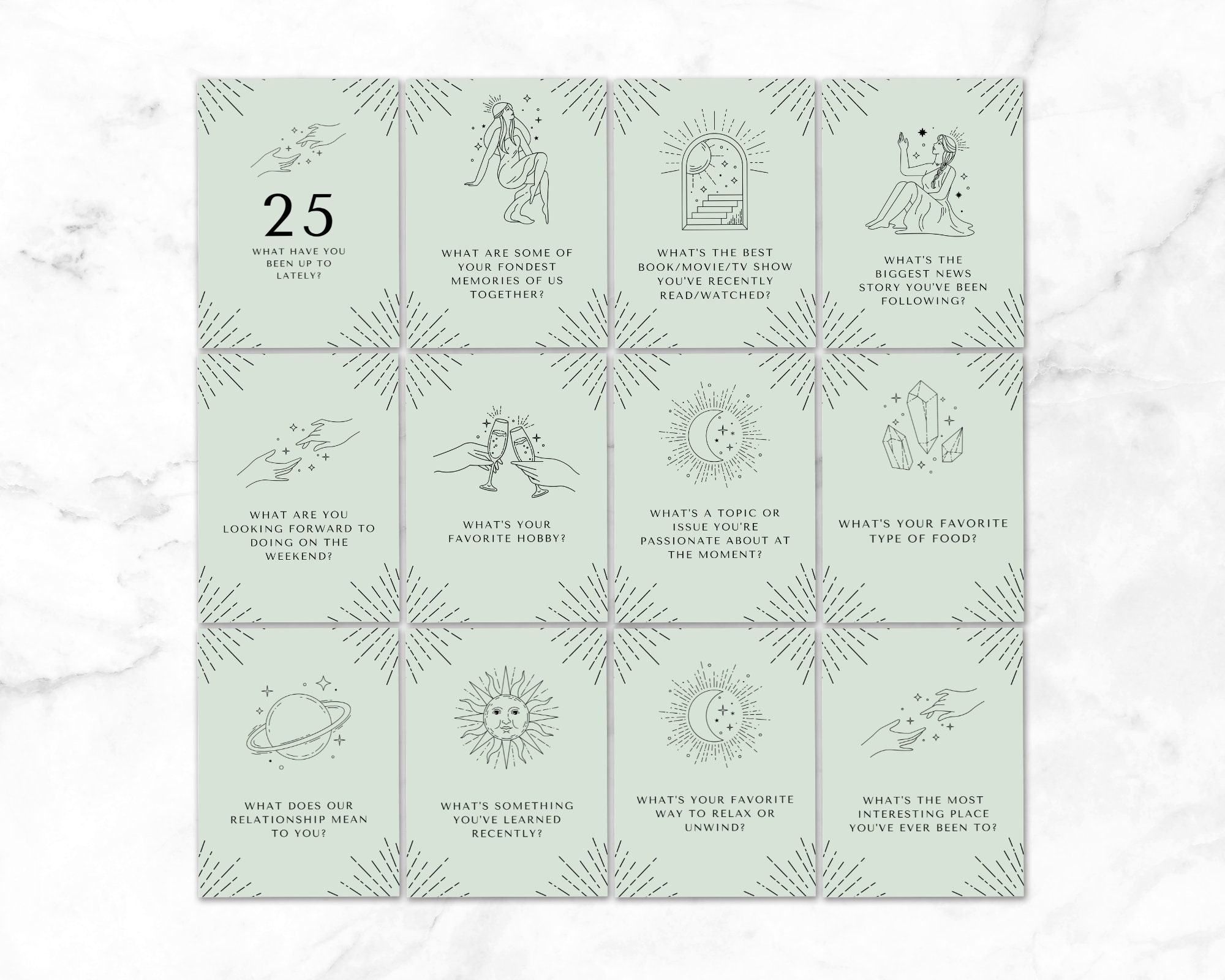 Printable Adult Conversation Cards: Engaging Communication Starters for ...