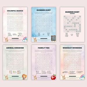 Word Search Kids Worksheet, Kids Learning Preschool Worksheets ...