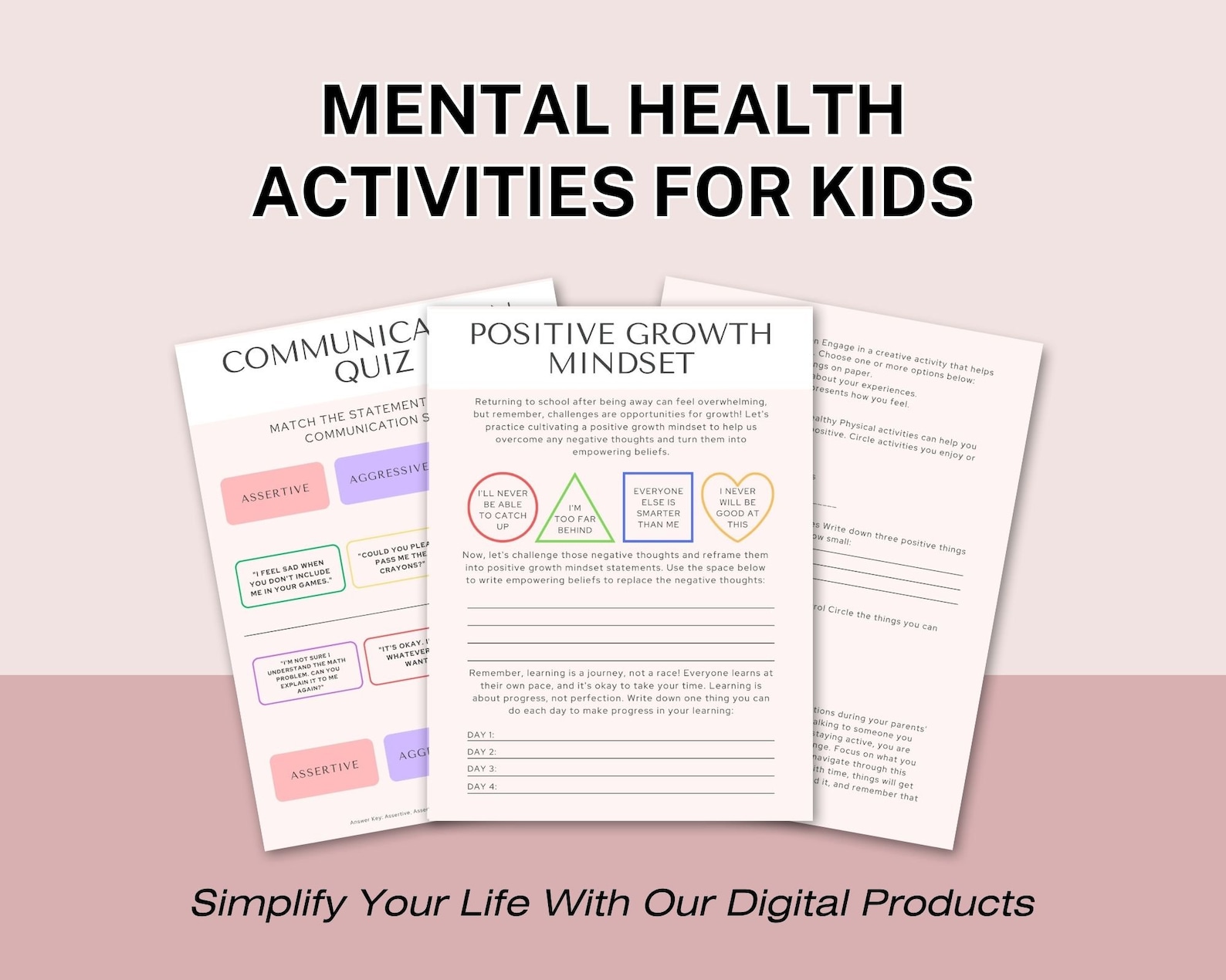Mental Health Kids Activity, Kids Learning Worksheet, Personal ...