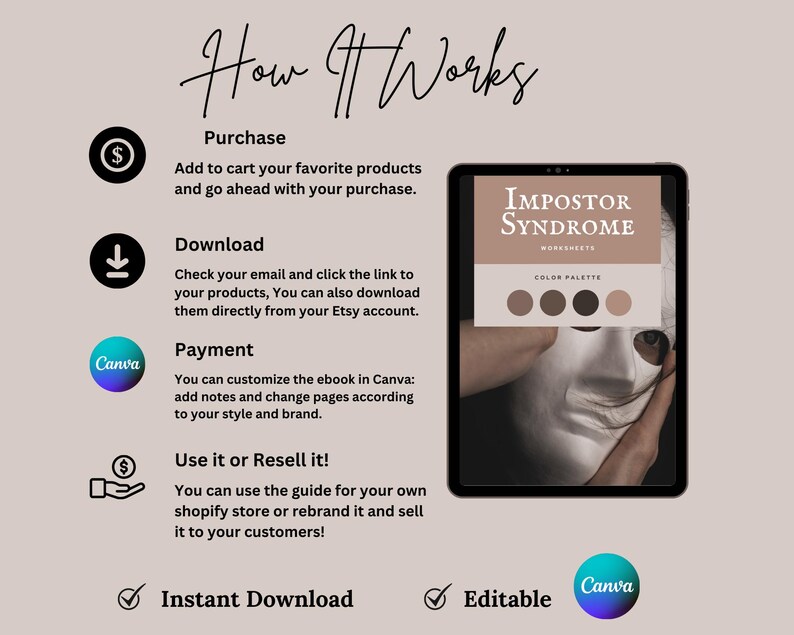 Imposter Syndrome Worksheet, Printable Therapy Worksheet, Confidence ...