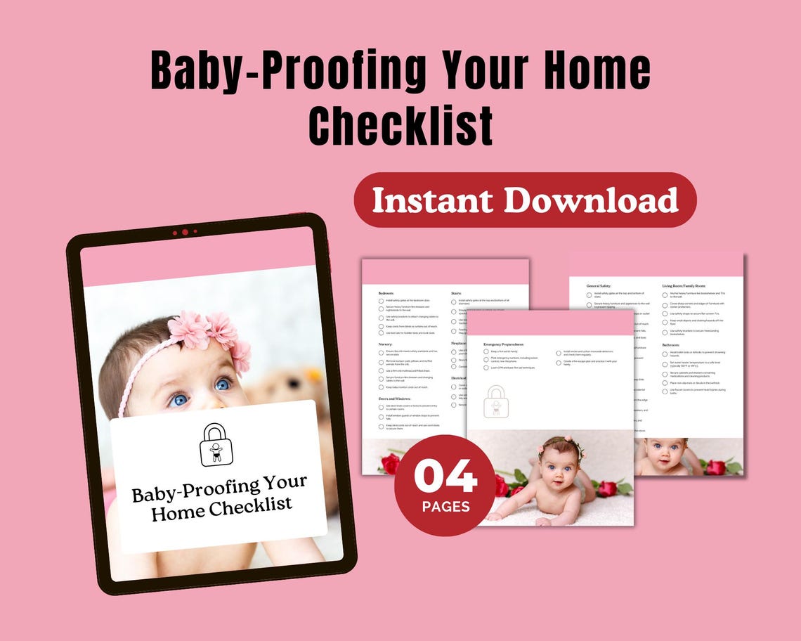 Baby Safety Checklist, Home Organization Checklist Template, Daycare ...