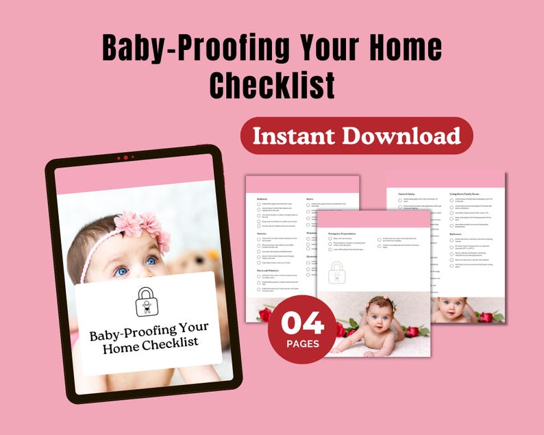 Baby Safety Checklist, Home Organization Checklist Template, Daycare ...