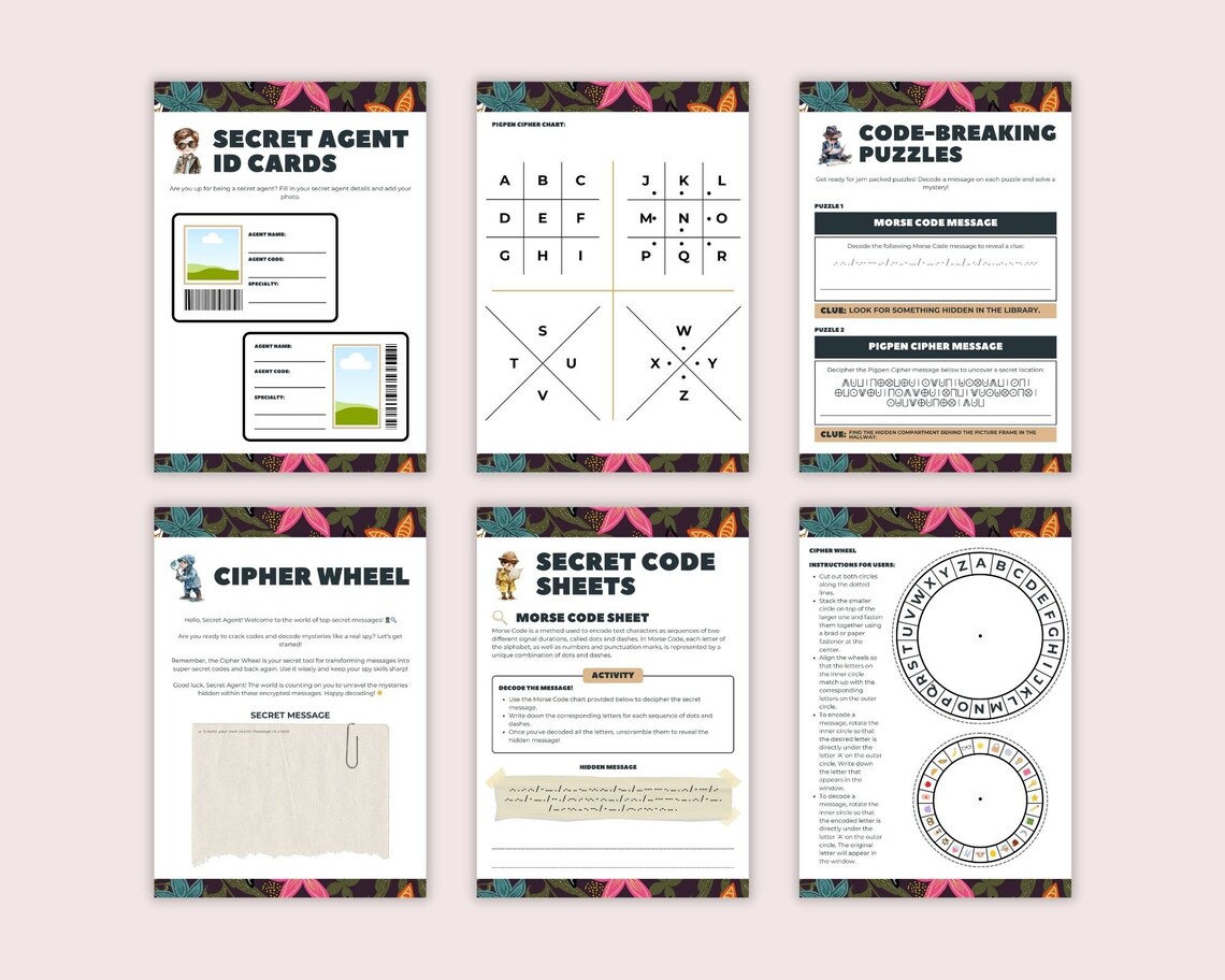 Secret Agent Kids Activities, Morse Code Sheet, Hidden Message Learning ...