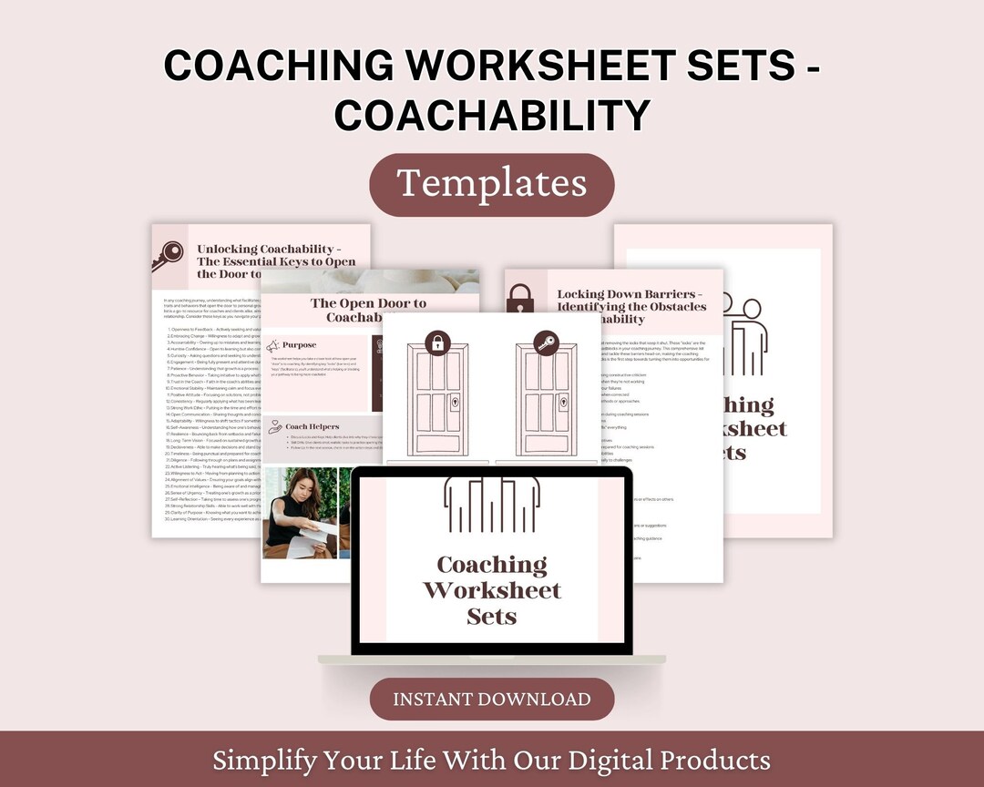 Personal Growth Coach Worksheet, Coaching Worksheet Set, Decision ...