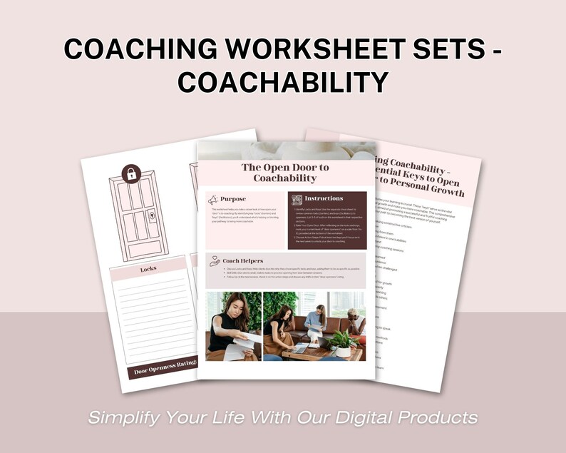 Personal Growth Coach Worksheet, Coaching Worksheet Set, Decision ...
