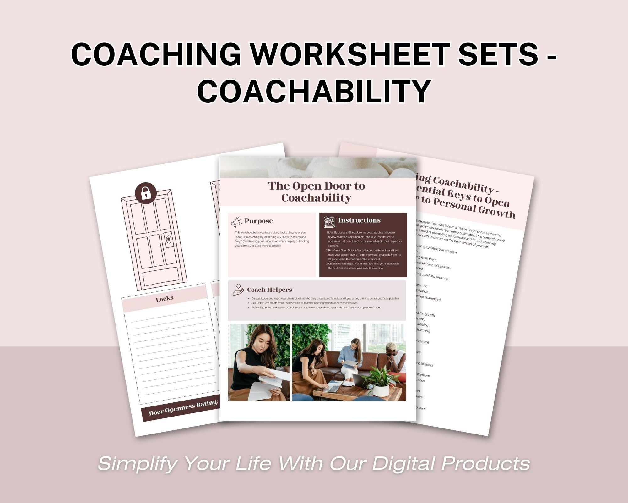 Personal Growth Coach Worksheet, Coaching Worksheet Set, Decision ...