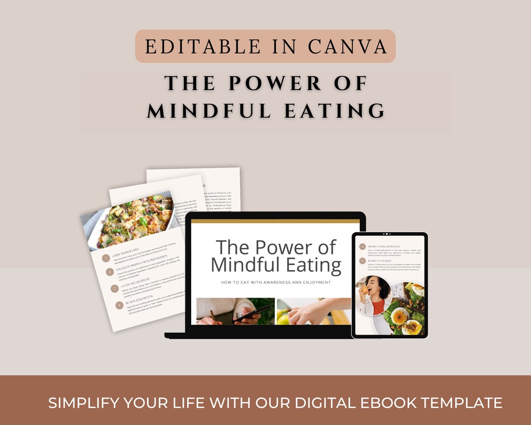 Nutrition Guide Ebook, Power of Mindful Eating Awareness, Canva ...