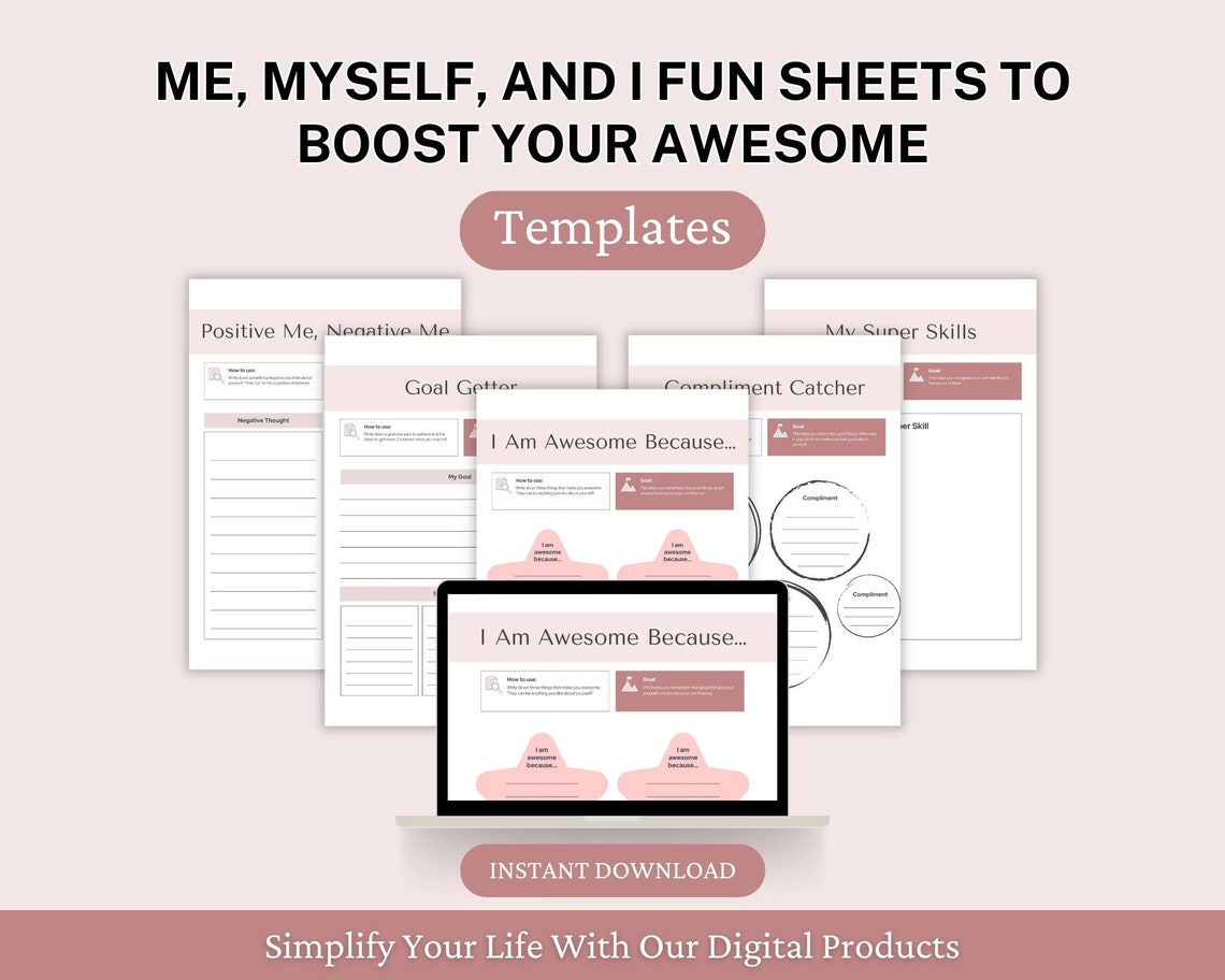 Kids Fun Sheet, Goal Getter Template, Editable Thought Challenging ...