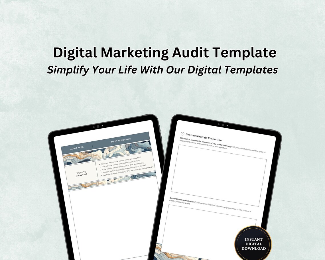 Digital Marketing Audit Template, Social Media Analytics Report ...