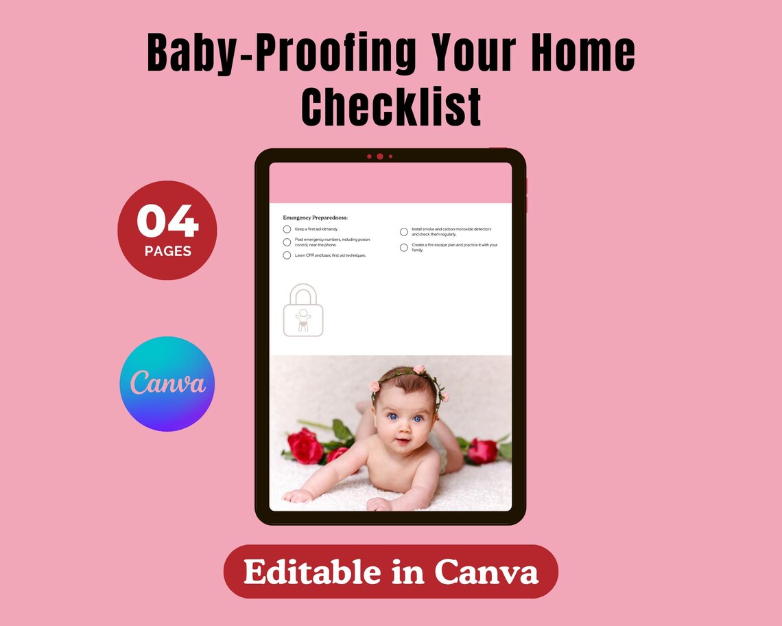 Baby Safety Checklist, Home Organization Checklist Template, Daycare ...