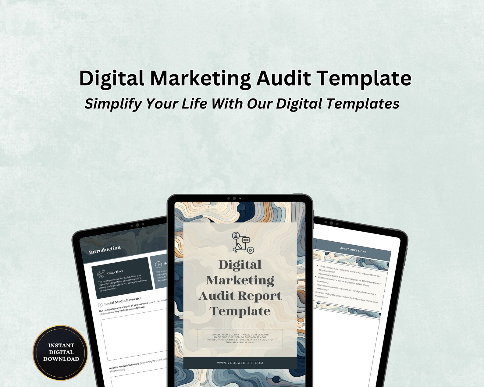 Digital Marketing Audit Template, Social Media Analytics Report ...