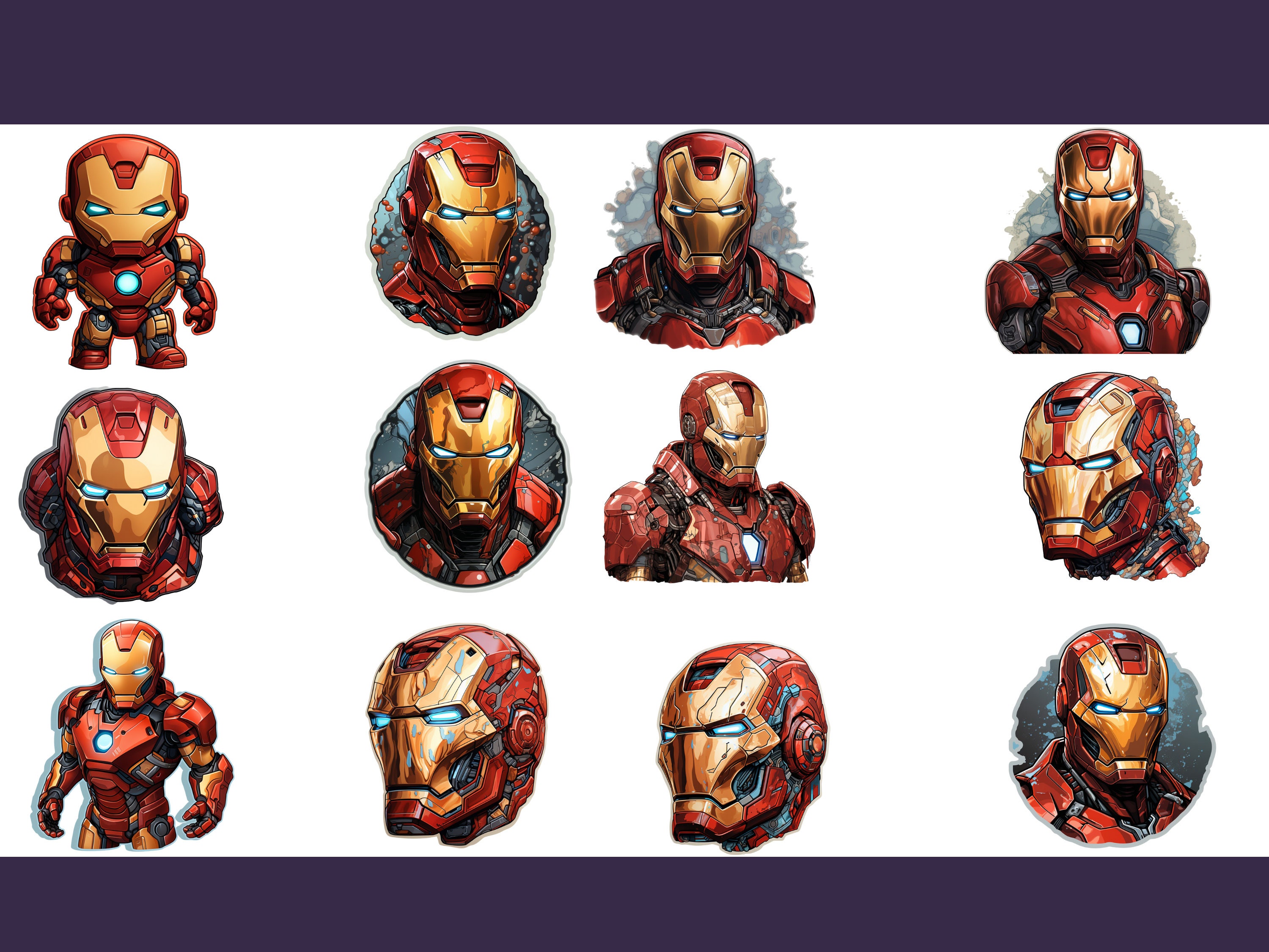 Iron Man Sticker, Super Hero Stickers, Movie Sticker Bundle, Cute ...