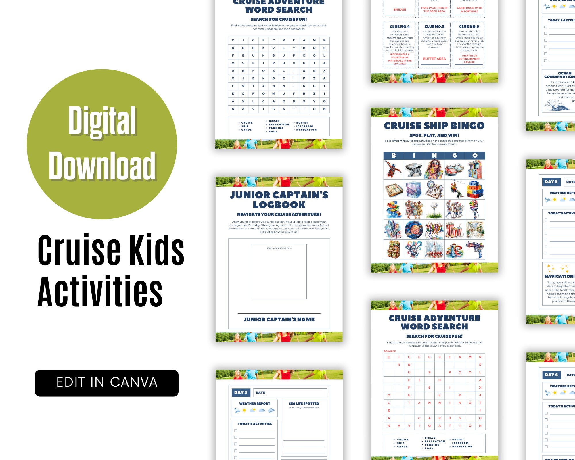 Cruise Theme Kids Activities, Cruise Ship Travel Bingo, Cruise Ship ...