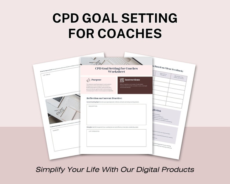 Coach Worksheet, CPD Worksheet for Coaches, Personal Development ...