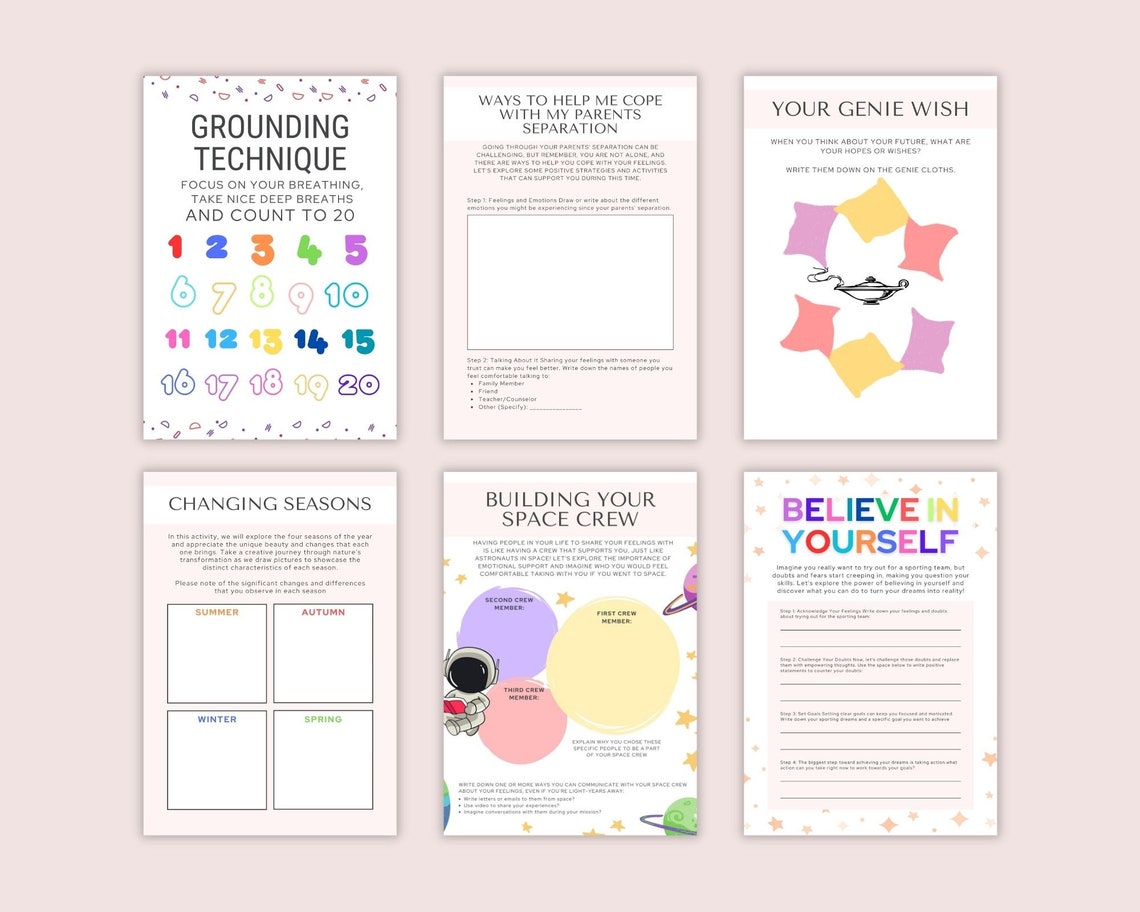 Mental Health Kids Activity, Kids Learning Worksheet, Personal ...