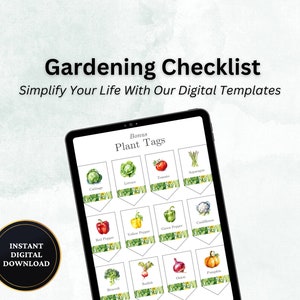 Gardening Planner Checklist, Gardening Checklist Template, Canva ...
