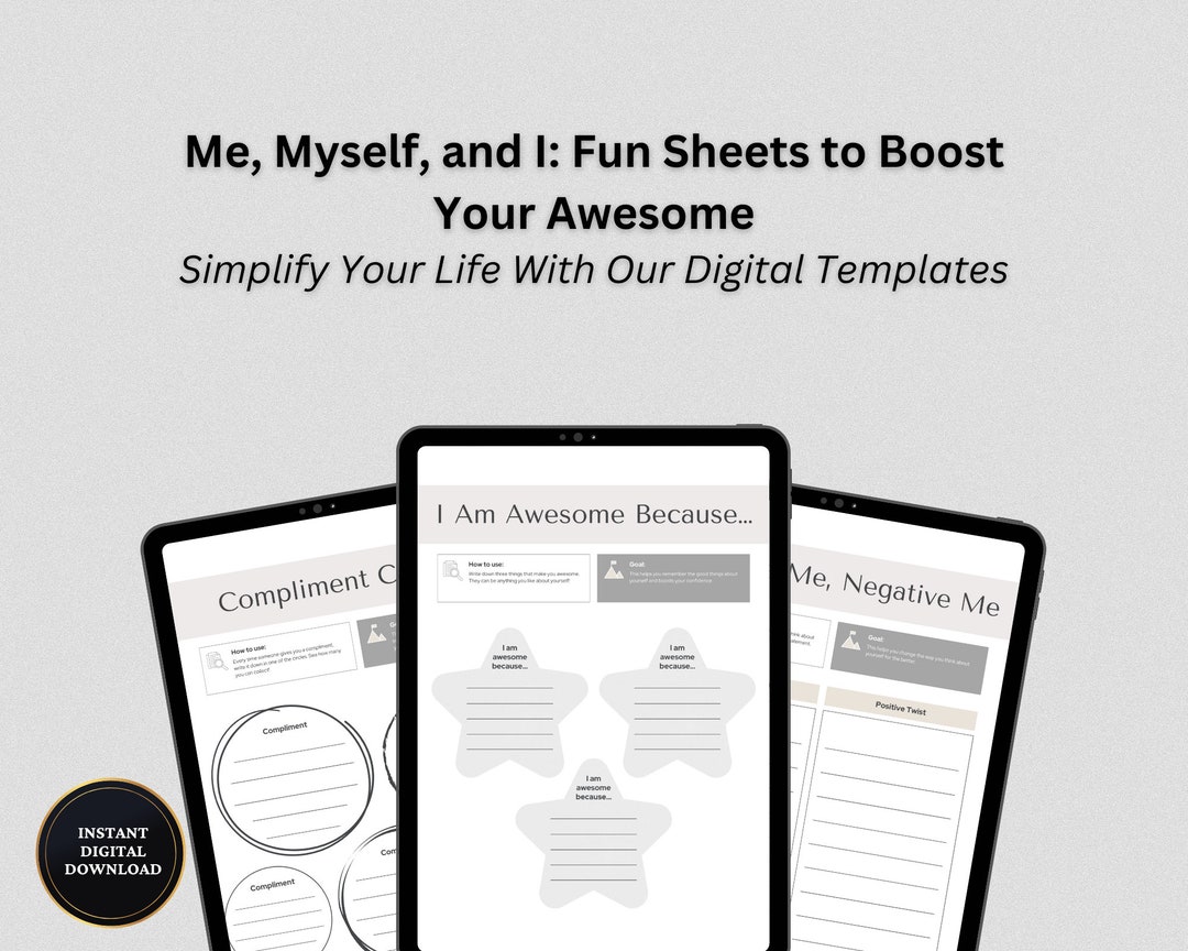 Printable Self-esteem Booster: Compliment Catcher & Skills Tracker for ...